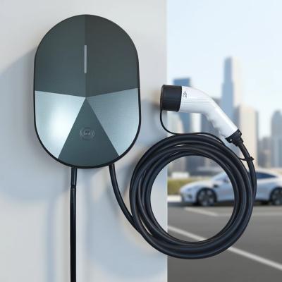 China 7KW Output Power Type1/Type2/GBT Interface Electric Car Charger with 5 Meters Cable for sale