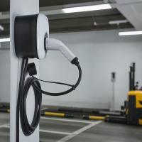 China 32A 7KW Adjustable Current EV Charging Station with LCD Screen and Type 2 Socket Wallbox Charger for sale