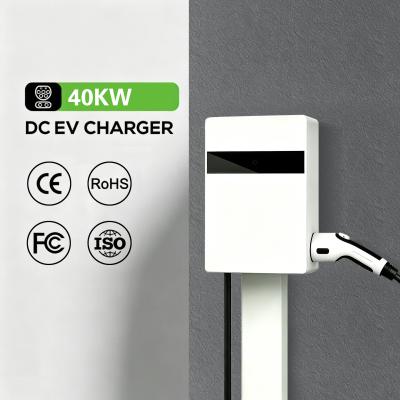 China 40kW Dual Guns GBT CCS2 Electric Car Charger with Remote Control and Monitoring App for Home and Commercial Use for sale