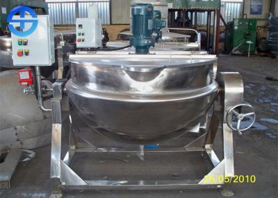China Tilting Electric Jacketed Kettle 304 Stainless Steel Material With Mixer for sale