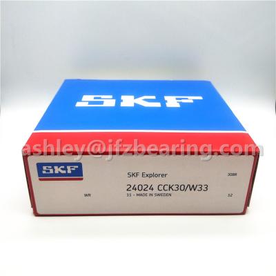 Китай Подшипник ролика CCK30/W33 SKF 24024 сферически - ID 120 mm, 180 mm OD, ширина 60 mm, сплющенная скважина 1:30, открытая, стальная клетка продается