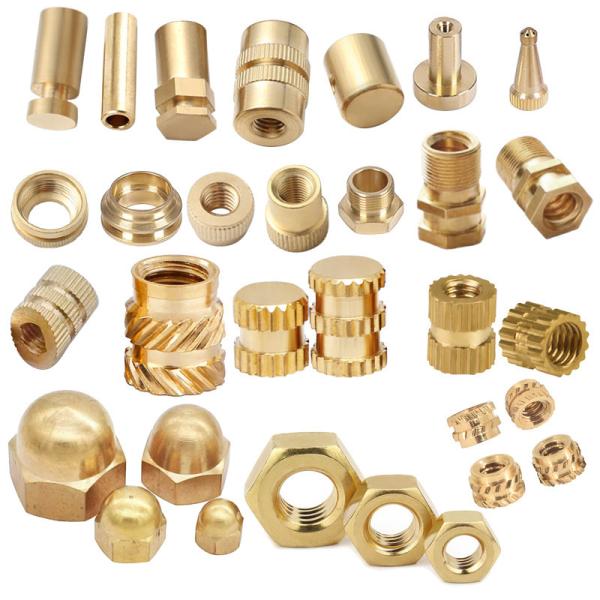 Quality High Torque Brass Knurled Insert Nuts Custom Diamond Straight Thread Precision Fasteners for sale