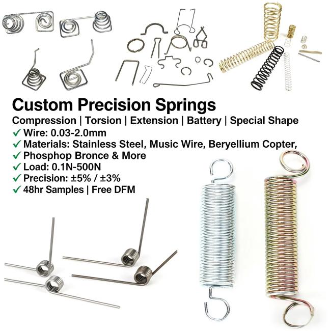 Compression spring applications in industrial components