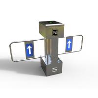 China Electric Security Vertical Revolving Turnstile Gate , Automatic Swing Gate Turnstile for sale