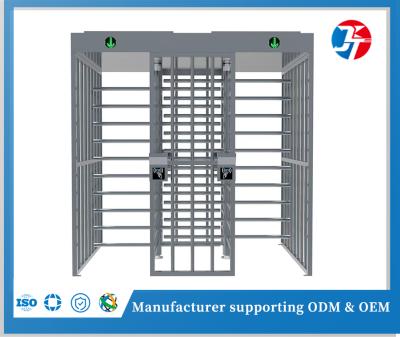 China Stainless Steel Full Height Pedestrian Turnstiles Anti Rust Swing Flap Drop Arm Gate for sale