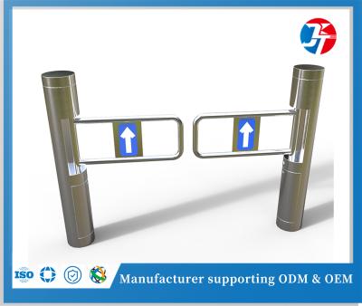 China Supermarket Swing Gate Turnstile , 304 Stainless Steel Turnstile Gate Access Control for sale