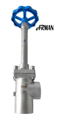 중국 아만 스테인리스 스틸 수동 크로오겐 롱 샤프트 앵글 글로브 밸브 DN40 판매용