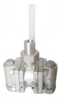 China Cryogenic Three Way Ball Valve Stainless Steel With Burst Disk LNG/LOX/LN2/LAR for sale