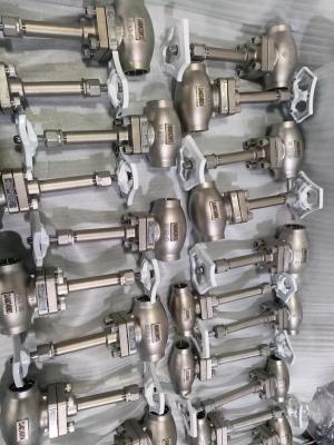 중국 DN25 극저온 글로브 밸브 스테인리스 스틸 304/316, PTFE 씰 및 CF8/CF3 밸브 바디, -196°C ~ +80°C 적용 판매용