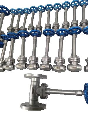 Cryogenic Globe Valve Stainless Steel  Welding Connection Design for LNG LOX