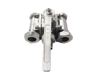 China OEM DN25 Cryogenic Three Way Ball Valve Stainless Steel With Burst Disk for sale