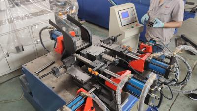 China Double Head CNC Pipe Notcher CH80 High Speed Arc Punching Machine Te koop