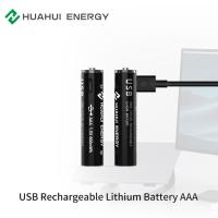 China 1.5V USB Cylindrical Rechargeable Battery with Work Temperature -20C to 60C for sale