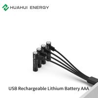 China 1.5V USB Cylindrical Rechargeable Battery with Work Temperature -20C to 60C for sale