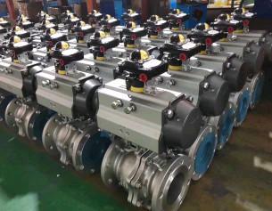 China Hard Anodized Aluminum Alloy Pneumatic Valve Actuator With Limit Switch Box for sale