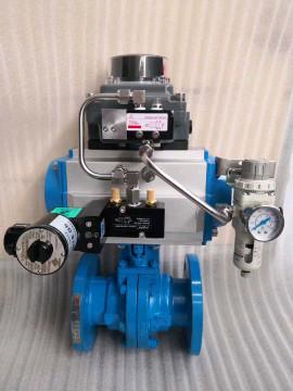 Cina Controllo del flusso Valvola a sfera pneumatica WCB Valvola a sfera azionatore pneumatico in vendita