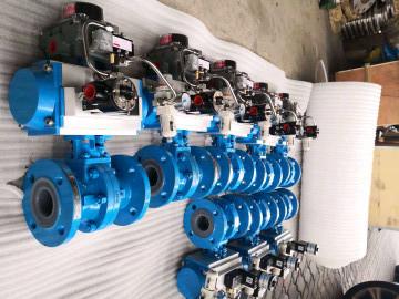 Cina Controllo del flusso Valvola a sfera pneumatica WCB Valvola a sfera azionatore pneumatico in vendita