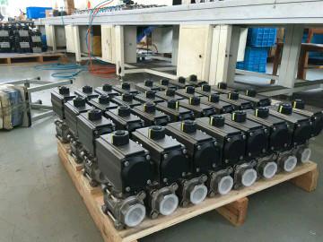 Cina Valvola a sfera pneumatica industriale OEM con attuatore a doppia azione a azione singola in vendita