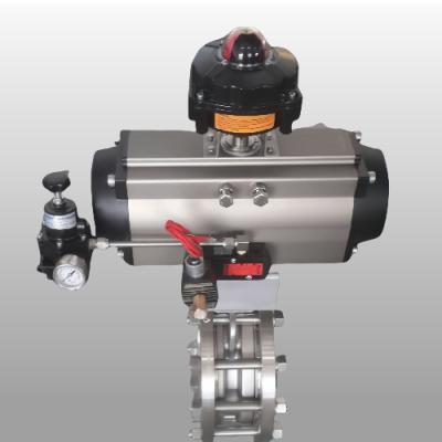 중국 스프링 리턴 Pneumatic Actuator 알루미늄 합금 NAMUR ISO5211 DIN3337 판매용