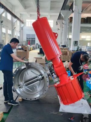 Cina Grande coppia di uscita Scotch Yoke attuatore pneumatico a doppia azione molla di ritorno cilindro pneumatico in vendita