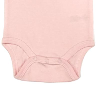中国 短袖 長さcm ピンク 柔らかい綿 編み物 丸い首 スナップボタン ベビー ロンパー 販売のため
