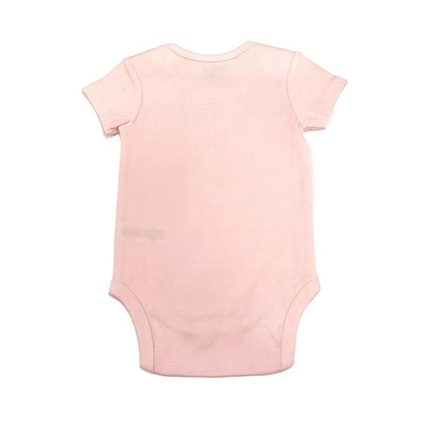 Quality Unisex Breathable Pink Knitted 100% Cotton Short Sleeve Bodysuit for Infants Toddlers for sale
