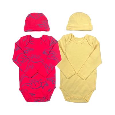 China Gepersonaliseerde kleuren babykleding romper voor peuters biologisch katoen en lange mouw Te koop