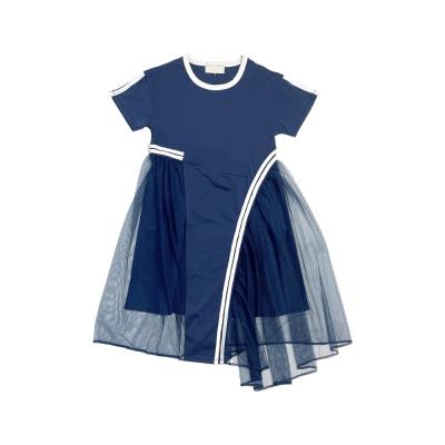Cina Giubbotto a strati antistatici O-neck cotone pizzo corto abito estivo per bambini bambine in vendita