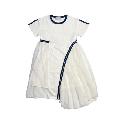 Cina Giubbotto a strati antistatici O-neck cotone pizzo corto abito estivo per bambini bambine in vendita