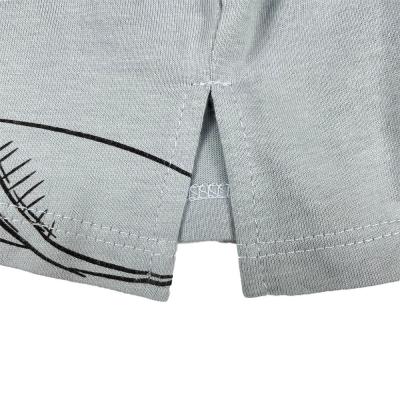 Cina T-shirt per bambini a manica piena in cotone sostenibile Pullover per bambini da 3 a 10 anni in vendita