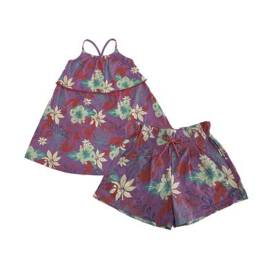 China Carton Patroon Katoen Jersey Kinderen Kleding Set Kortbroek Kleding Mode Meisje Kinderen Rok Te koop