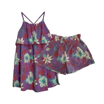 China Carton Patroon Katoen Jersey Kinderen Kleding Set Kortbroek Kleding Mode Meisje Kinderen Rok Te koop
