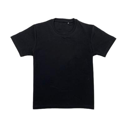 China Zomers geborduurde zwarte breiwerk Crewneck jongens T-shirts korte mouw aanpasbaar Te koop
