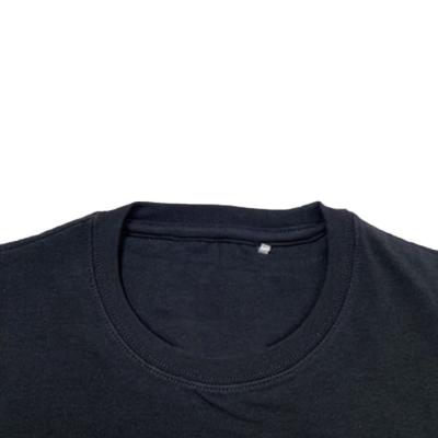 China Zomers geborduurde zwarte breiwerk Crewneck jongens T-shirts korte mouw aanpasbaar Te koop