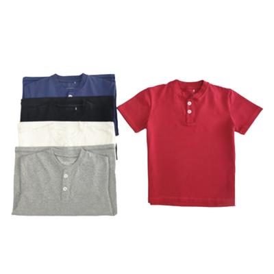 Cina Summer Boys Kids O-neck T-shirt di cotone rosso manica corta con spandex / cotone mix in vendita