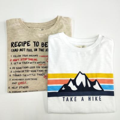 China Stijl Kinderkleding Samengeperst T-shirt met korte mouw en samengeperst ontwerp Te koop