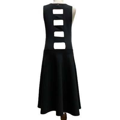 Cina Stile Sleeveless Elegante Ragazzina Nera Bambini Abito Da Festa 92% Poliestere 8% Spandex in vendita