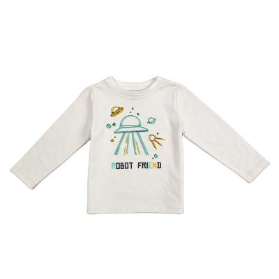 Cina Bambino Unisex manica lunga Top autunnale T-shirt per bambini in stile casual con logo personalizzabile in vendita