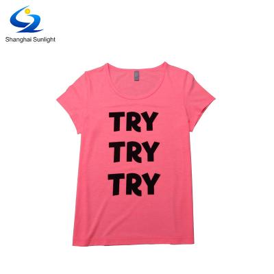 Cina T-shirt femminile a manica corta in stile e eco-friendly in vendita