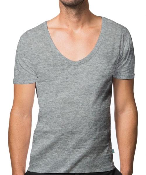 Quality Customize Logo O V Neck Casual Sports Tshirt in 100% Combed Cotton Pre-shrinkage for sale