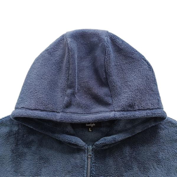 Quality Knitted Coral Velvet Hoodie For Men Hoody Jacket With Soft Hand Feel Warmth for sale