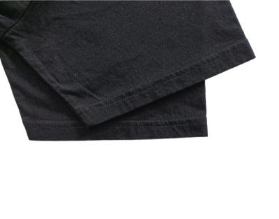 Cina T-shirt anti-rughe oversize da uomo con tasca anteriore T-shirt di cotone semplice in vendita