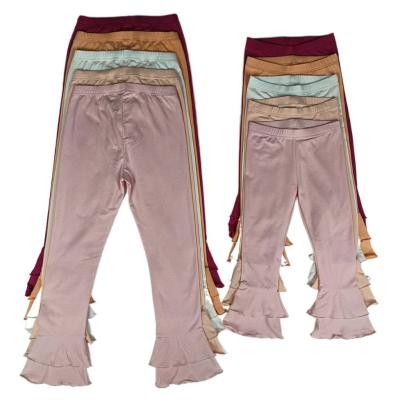 Cina Leggings Ragazze Stile Moda Bambini Personalizzare Piccole Ragazze Soft With Ruffle Leggings in vendita