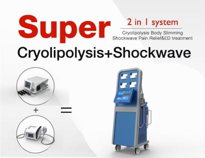 China Pneuamtic Shockwave therapy with Cryolipolysis Fat Freezing Mahcine for cellulite for sale