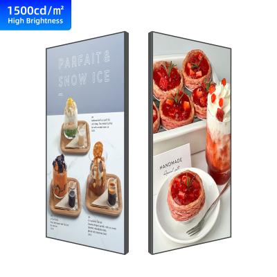 China Ultra HD 43 Inch Android Digital Signage Menu Board Dynamic LCD Display For Restaurants Cafes for sale
