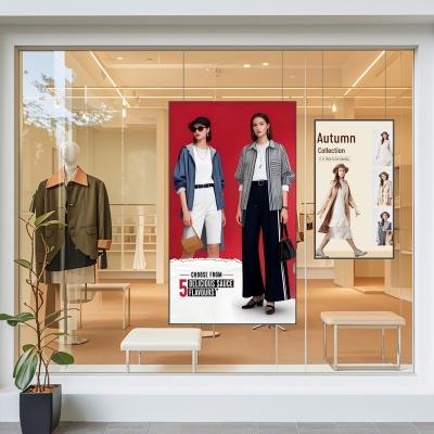 China Window Digital Display 43-86 Inch 4K UHD Facing Digital Advertising for Retail Android Commercial Screen for sale