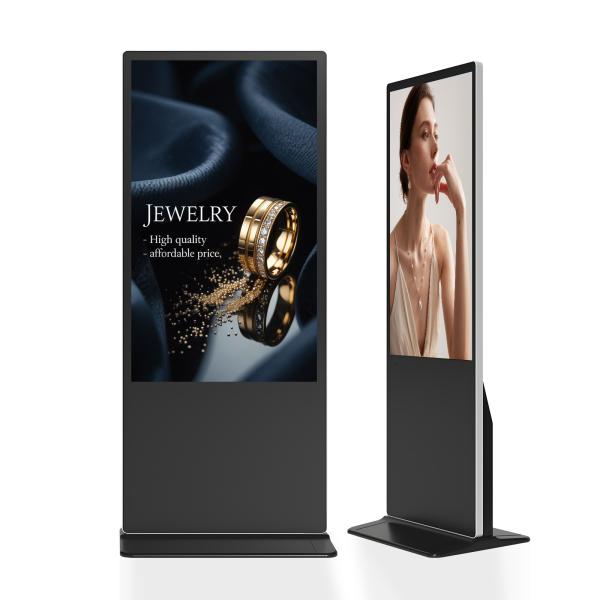 Quality Ultra Thin LCD Indoor Floor Standing Digital Signage Display 32 - 65 Inch 4K UHD Commercial Android for sale