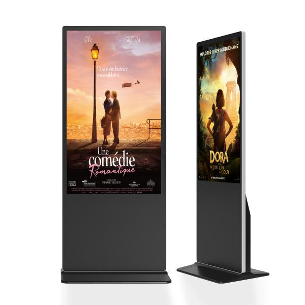 Quality 50 Inch Floor Standing Digital Signage Display 4K UHD Android For Educational Film Promotion Commercial for sale