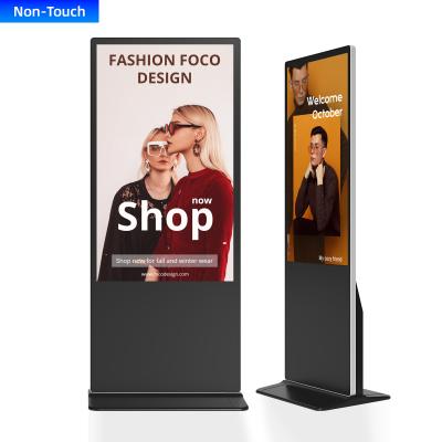 China 43 Inch Floor Stand Digital Signage , LCD Advertising Display Foldable 4K UHD Android Commercial Kiosk for sale