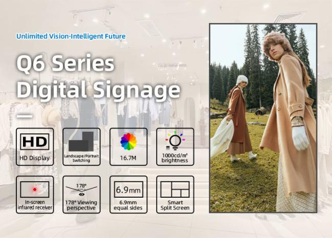 86-inch 4K UHD LCD display showing product overview